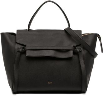 Celine Hobo Bags - Mini Grained Calfskin Belt Satchel - Gr. unisize - in Schwarz - f&uuml;r Damen