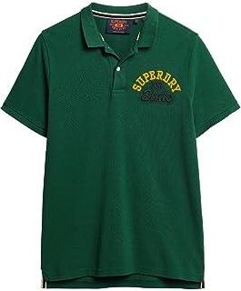 Superdry Applique Classic Fit Polo T-Shirt, Erin Vert, XXL Homme
