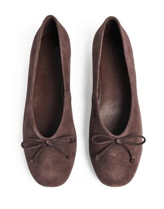 NA-KD Ballerinas aus Wildleder in Dunkelbraun