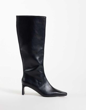 Asos Cedrick Stiefel mit spitzer Zehenpartie und Absatz in Schwarz