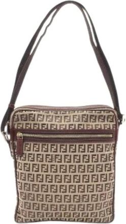 Fendi Sac bandouli&egrave;re en toile Pre-owned - Femme - Pre-owned - Beige - Taille: ONE Size