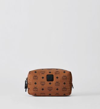 MCM Ottomar Necessaire aus Monogramm-Nylon COGNAC FABRIC