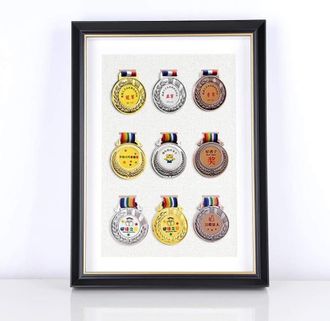 Generic Medaille Vitrine Rahmen Milit&auml;r Medaille 3D Vitrine Rahmen Box Rahmen Leinwand Board Tiefer Glas Fenster Rahmen f&uuml;r Medaillen, Bankn