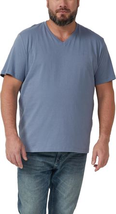 s.Oliver Baumwoll-T-Shirt mit V-Ausschnitt und Logoprint