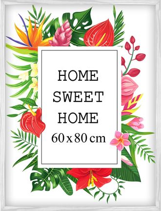 MG Design Weiß Bilderrahmen 60 x 80 cm - Aus echtem Holz mit Acrylglas, zum Aufhängen & Aufstellen, für Fotos, Poster & Puzzle