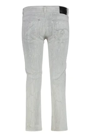 R13 Straight-Leg Cotton Jeans - Gray