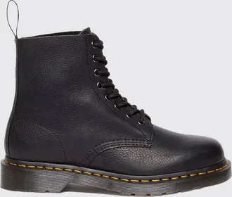Dr. Martens 1460 Pascal Combat Boots aus naturbelassenem Narbenleder mit Jacquard-Zuglasche