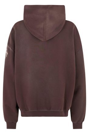 Represent Mens Hooded Sweatshirt Brown Print Cotton Jumpers Sweater