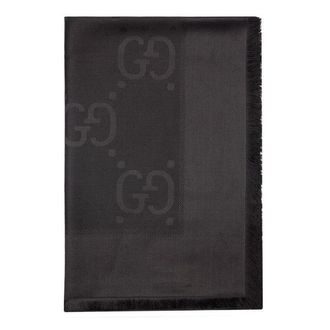 Gucci GG jacquard wool and silk scarf Woman One Size
