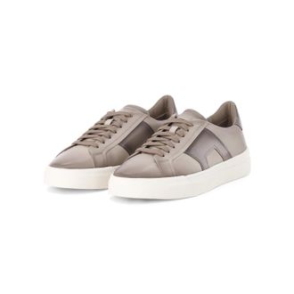 Santoni Low-Top Sneaker - Sneaker aus Leder - Gr. 41,5 (EU) - in Braun - f&uuml;r Damen