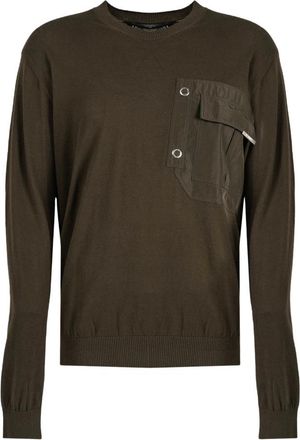 Les Hommes Pull &agrave; col rond - Homme - Pulls - Vert - Taille: XL