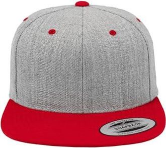 Flexfit Yupoong Flexfit Unisex Kappe Classic Snapback 2-Tone, zweifarbige blanko Cap mit geradem Schirm, One Size Einheitsgröße für Männer und Frauen, Farbe h