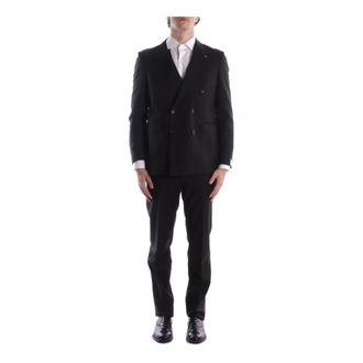 Tagliatore Zweireiher Anzug - - Suits - Herren - Schwarzk - M