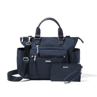 Baggallini Damen 3-in-1 wandelbarer Rucksack mit RFID-Handyarmband, french navy, Einheitsgröße, 3-in-1 wandelbarer Rucksack mit RFID-Handy-Armband