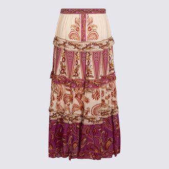 Farm Rio Womens Skirts Delicate Ainika Sand _ Viscose