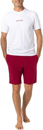 Calvin Klein Underwear Herren Pyjama rot Jersey-Baumwolle unifarben