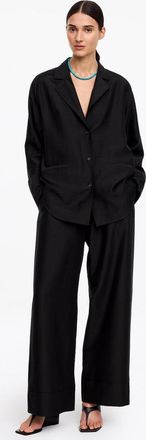 Arket Eleganter Blazer Im Hemden-Stil -Schwarz