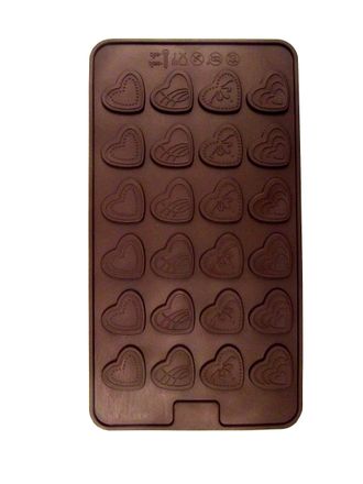 Unbrand Silikonform f&uuml;r Schokobl&auml;ttchen oder Mini-Macarons Herzen