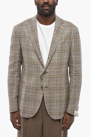 Corneliani CIRCLE Ungef&uuml;tterter Blazer Mit Tartanmuster Corneliani