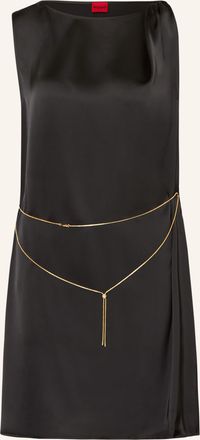 HUGO BOSS Hugo Etuikleid Koberi Aus Satin schwarz
