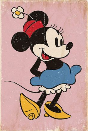 Disney Minnie Mouse Poster Retro Pink (61cm x 91,5cm)