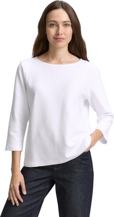 Tom Tailor Damen 1048493 T-Shirt mit Struktur, 20000-White, 3XL