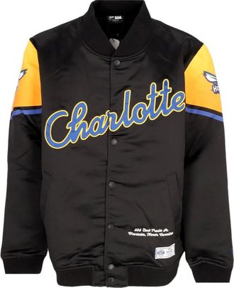 New Era Homme, Vestes, Noir, Taille: L Blouson aviateur satin&eacute; &agrave; boutons-pression Chahor