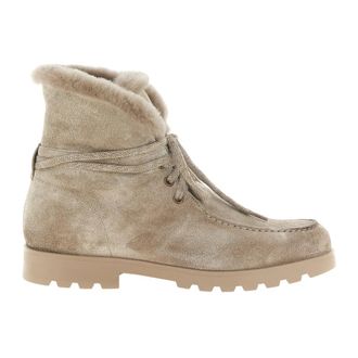 Santoni Wildleder-Desert-Boot mit Pelzbesatz - - Shoes - Damen - Beige - 38 EU