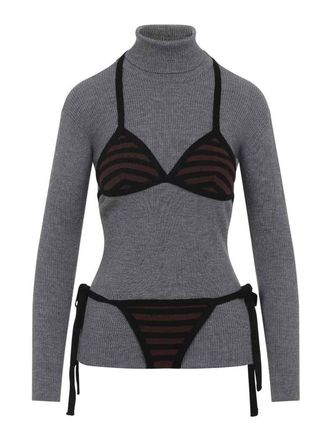 Moschino Pull Col Roul&eacute; - Multicolore