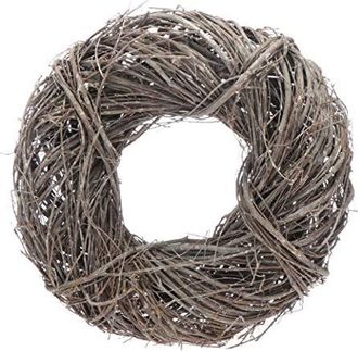 Com-Four Couronne de Vigne - Couronne de Porte d&eacute;corative en Branches - Couronne Naturelle DIY comme d&eacute;coration de Table, d&eacute;coration de fen&ecirc;tre ou Cintre de Po