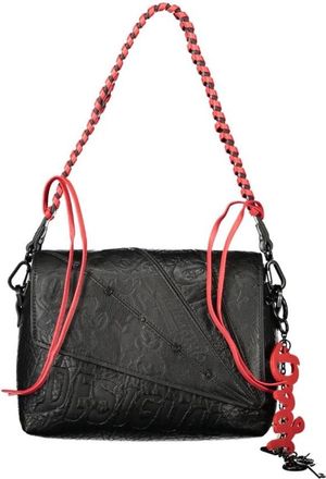 Desigual Umh&auml;ngetasche mit strukturiertem Logo - - Bags - Damen - Schwarzk - ONE SIZE