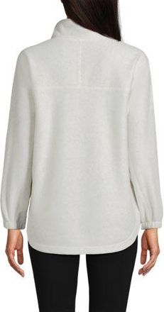 Lands End Luxe Fleece-Pullover, Damen, Gr&ouml;&szlig;e:32-34 regular, Grau, Polyester, by Lands End