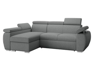 Mirjan24 Ecksofa Boston Mini, Eckcouch mit Schlaffunktion und Bettkasten, Polsterecke mit Einstellbare Kopfst&uuml;tzen, L-Sofa, Polstergarnitur, Wohnlandschaft (Ar