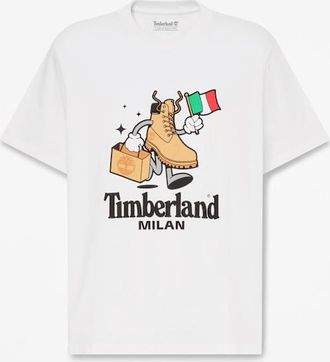 Timberland All Gender Milan Kurzarm-T-Shirt in Wei&szlig;, Wei&szlig;, Gr&ouml;&szlig;e