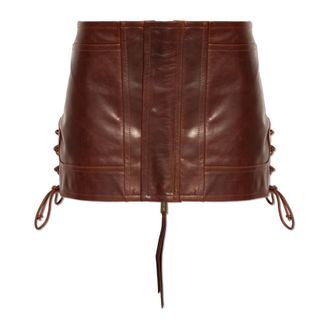 Dsquared2 Femme, Jupes, Brun, Taille: 36 FR Leather Skirts