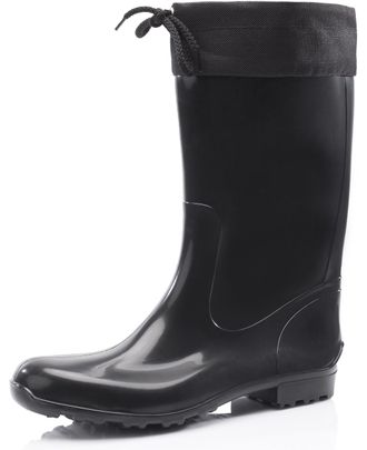 Ladeheid Gummistiefel Damen mit Stulpe Wasserdicht Regenstiefel f&uuml;r Jede Jahreszeit LA-968(Schwarz/Schwarz, 36 EU)
