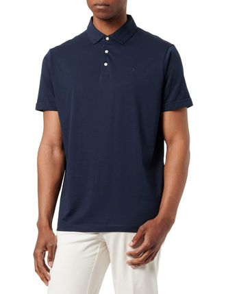 Hackett Herren Am Embossed Crew Polo HM562957,Blue (Navy),M