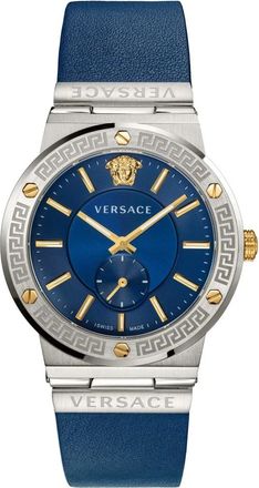 Versace Greca Logo Uhr - - Accessories - Herren - Grau - ONE SIZE