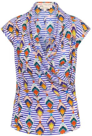 Maison Common Damen Seidenbluse Allover-Print