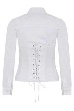 Balenciaga Cotton Long-Sleeve Shirt - White