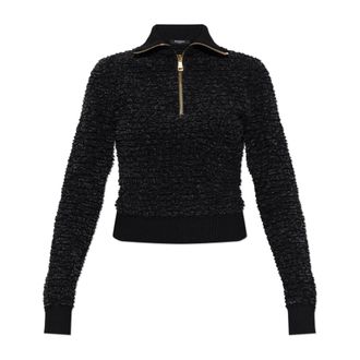 Balmain Pullover mit Kragen - - Knitwear - Damen - Schwarzk - M