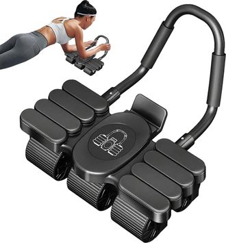 Generic Ab Roller Trainer - Stabilit&auml;t mit 6 R&auml;dern, glatte Bewegung | Bauchtrainingsger&auml;t mit Telefonhalterung f&uuml;r Grundtraining, Fitness, Krafttraining, Hei