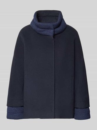 Cinzia Rocca Jacke aus Lanawolle-Mix mit Stehkragen und Eingrifftaschen