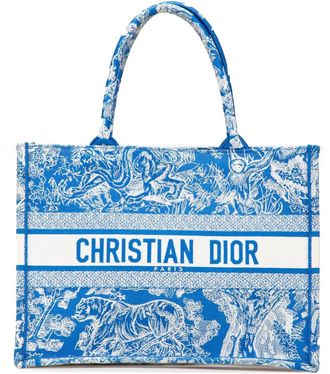 Dior Shopper - Medium Canvas Embroidered Dioriviera Toile De Jouy - Gr. unisize - in Blau - f&uuml;r Damen