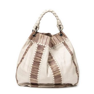 Bottega Veneta Crossbody Bags - Large Braided Handle Hobo - Gr. unisize - in Beige - f&uuml;r Damen