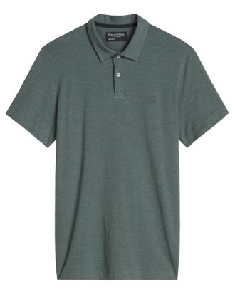 Marc O'Polo Poloshirt aus softer Bio-Baumwolle mit Label-Stickerei, Shaped Fit in