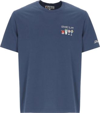 Saint Barth Homme, Tops, Bleu, Taille: S Arnott Cotton T-Shirt