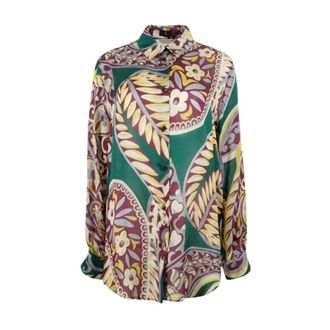 Etro Button Up Silk Shirt - Femme - Blouses et Chemises - Multicolore - Taille: 40 FR