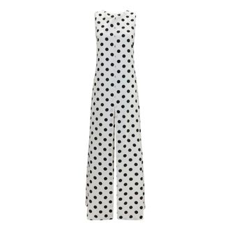 SA SU PHI &Auml;rmelloses Maxikleid mit R&uuml;ckenschleife - - Jumpsuits & Playsuits - Damen - Wei&szlig; - L