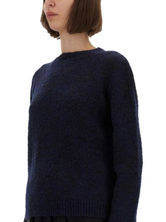 Maison Margiela Virgin Wool Choker Sweater - Blue